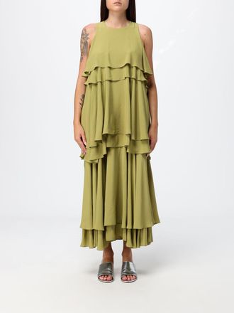 Ami Robe longue en m&eacute;lange de soie avec balze