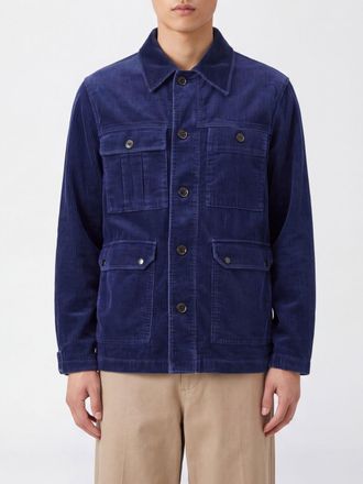 Paul Smith Hemdjacke aus Baumwollsamt mit aufgesetzten Taschen
