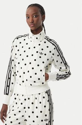 adidas Sweatshirt Satin Polka Dots Tt Track Top KV1165 Creme Regular Fit