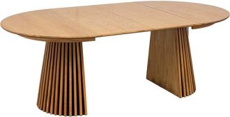 ebuy24 Osaka Esstisch inkl. 2 Zusatzplatten Ø120x120-160-200cm Eiche Furnier