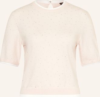 Maje Strickshirt Mit Schmucksteinen pink