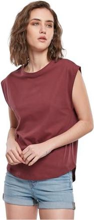 Urban Classics Femme T-shirt Ladies Basic Shaped Tee T shirt, Cerise, XXL EU