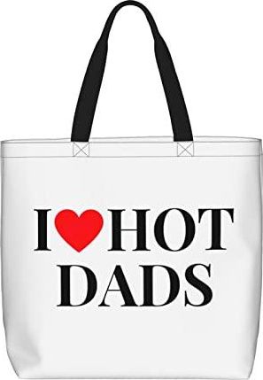 Generic Sac Fourre-Tout JAdore Les Papas Sexy Sac De Shopping Avec Poign&eacute;es R&eacute;utilisable Sacs En Toile &Eacute;paule, Pour &Eacute;cole, Voyage, Filles, Burea