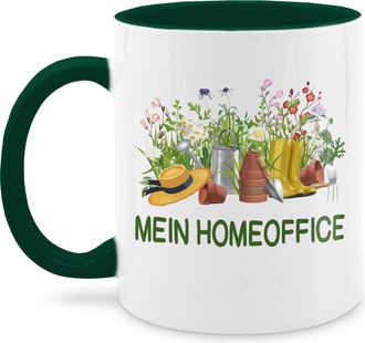 Shirtracer Tasse Tassen 325ml - Deko Hobby Geschenk - Homeoffice im Garten - 325 ml - Dunkelgrün - geschenke für gartenliebhaber gärtner mug gartengestaltung kaf