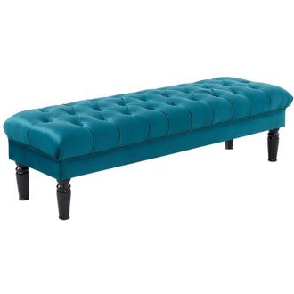 Vente-Unique Vente-unique - Banc rinaldo - Velours bleu canard