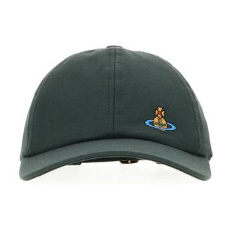 Vivienne Westwood unisex, Accessoires, Vert, Taille: L/Xl Casquette de baseball avec d&eacute;tail Orb
