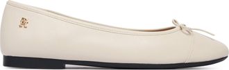 Tommy Hilfiger Ballerinas Tommy Hilfiger Hilfiger Smooth Lthr Ballet FW0FW09241 &Eacute;cru