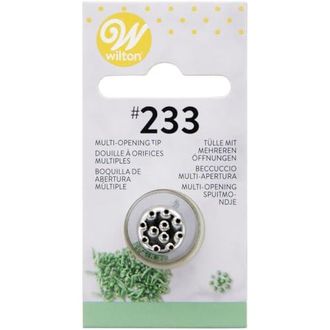 Wilton Spritzt&uuml;lle 233 Multi-open Carded, Edelstahl T&uuml;lle f&uuml;r Spritzbeutel, Wiederverwendbarer Spritzt&uuml;lle zum Dekorieren von Kuchen Torten Cupcakes Sp&uuml;lmasc