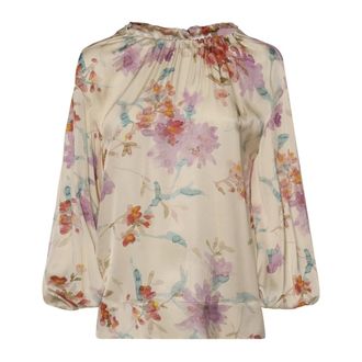 Herno Femme, Blouses et Chemises, Multicolore, Taille: 36 FR Blouse en satin