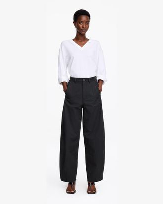 Arket Hose Mit Barrel Leg -Schwarz