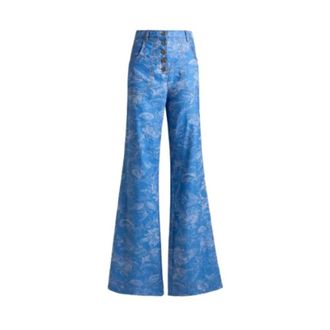 Etro Femme, Pantalons, Bleu, Taille: W28 Flared Jacquard Denim Jeans