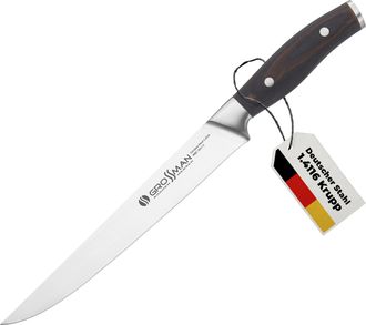 Greta Magnusson-Grossman 480WD - Wormwood | Tranchiermesser 31,8 cm | Ultrascharfer K&uuml;chenmesser | Deutschem Edelstahl Klinge 20,0 cm | mit Ergonomischen Griff 11,8 cm (144 Gr