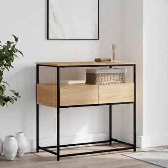 vidaXL Table console ch&ecirc;ne sonoma 75x40x75 cm bois ding&eacute;nierie