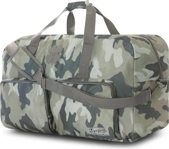 Lucky Brand Lucky 65L Travel Duffel Bag, Gym Bag and Duffle Bag for Men, Foldable Overnight Bag for Women & Men with Adjustable Shoulder Strap - Camo