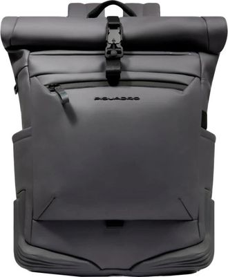 Piquadro unisex, Sacs, Gris, Taille: ONE Size Sac &agrave; dos &agrave; enroulement pour ordinateur portable 15,6