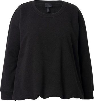 Ulla Popken Sweatshirt Sweatshirt kurz Boxy Rundhals Langarm