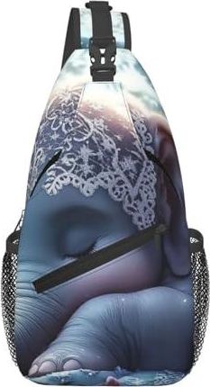 Generic Sac &agrave; bandouli&egrave;re &eacute;l&eacute;phant endormi - Sac &agrave; dos de voyage pour homme - Sac &agrave; dos de randonn&eacute;e