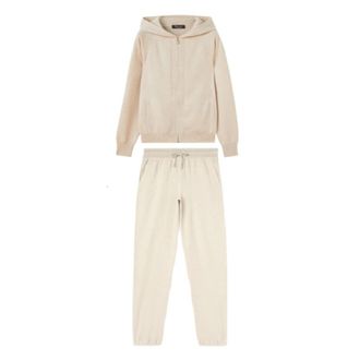 Loro Piana Kaschmir-Strick Hoodie und Hose Set - - Knitwear - Damen - Beige - M