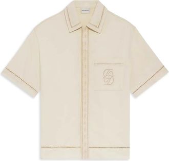 Dr&ocirc;le de Monsieur Homme, Chemises, Blanc, Taille: 2XL Chemise &agrave; Manches Courtes
