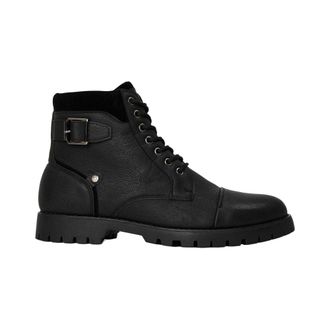 Original Penguin Unifarben Springerstiefel f&uuml;r Herren, Leder (Schwarz)
