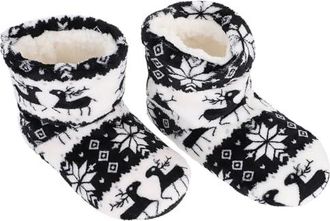 Minkissy Pantoufles Longues DInt&eacute;rieur pour Femmes Pantoufles DHiver en Coton Doux Semelle Antid&eacute;rapante Motif Floral Taille 36-41 Noir L&eacute;g&egrave;res et Respirantes 