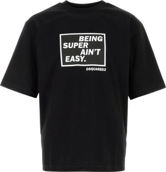 Dsquared2 T-shirt imprim&eacute; slogan - Femme - Tops - Noir - Taille: 42 FR