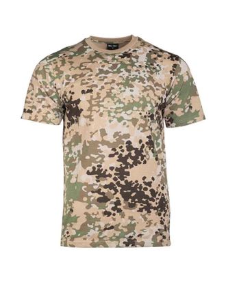 Mil-Tec Tarn T-Shirt Herren - Camouflage T-Shirt aus Baumwolle - BW Camo - Bequemes Kurzarm Army Shirt f&uuml;r Outdoor, Sport oder Freizeit - Bundeswehr Flecktarn