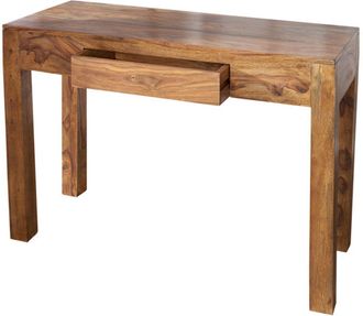 Invicta Interior Massiver Sekretär MAKASSAR Konsolentisch Sheesham Stone Finish Schreibtisch 100 cm