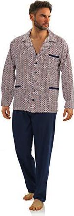 Sesto Senso Pyjama Homme Boutonné Long Coton Sommeil Et Les Vêtements Manches Pantalon Longues 4XL 2385/15