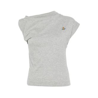 Vivienne Westwood Draped Orb Stickerei Top - - Tops - Damen - Grau - M