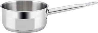 Quid Azzero Stielkasserolle aus Edelstahl, 16 x 7,5 cm, für alle Herdarten geeignet, Induktion