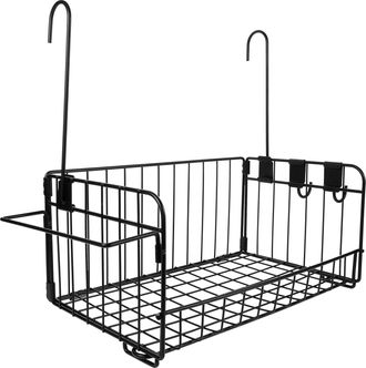 NUOBESTY H&auml;ngekorb aus Kohlenstoffstahl Faltbarer Aufbewahrungskorb f&uuml;r Badezimmer und K&uuml;che Feuchtigkeitsbest&auml;ndiges Wandregal f&uuml;r Kleinigkeiten und Toiletten