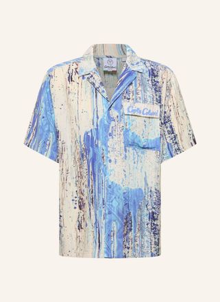 Carlo Colucci Carlo Colucci Bedrucktes Hemd - Ai Drip Knit Fasoli weiss