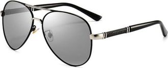 Generic Lunettes de soleil polarisées photochromiques tendance 2026 2024 pour homme et femme, vision nocturne, conduite de voiture, lunettes de soleil, Argent