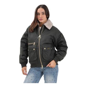 Barbour Femme, Vestes, Vert, Taille: 44 FR Maxine Bomber