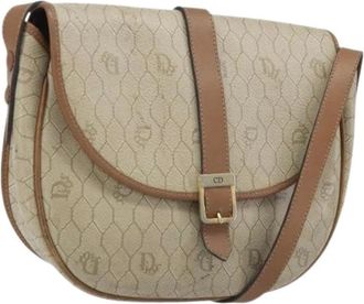 Dior Sac bandouli&egrave;re en toile Honeycomb Pre-owned - Femme - Pre-owned - Beige - Taille: ONE Size