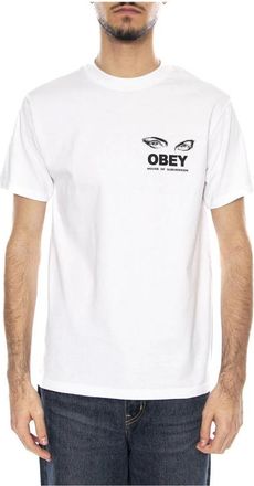 Obey Homme, Tops, Blanc, Taille: L T-Chemises