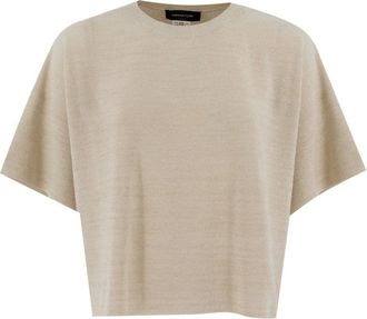 Fabiana Filippi Femme, Pulls, Beige, Taille: 40 FR Pull &agrave; manches courtes