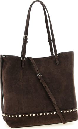 Valentino Garavani Womens Brown Calfskin Shoulder Bag
