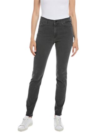 Replay Damen Jeans Mjla Slim-Fit Hyperflex Recycled mit Stretch, Dark Grey 097 (Grau), 25W / 32L