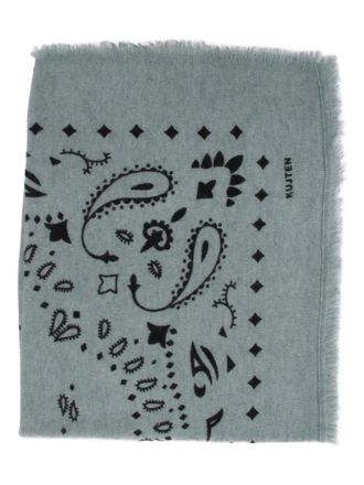 Kujten Schal mit Fransen - Blau