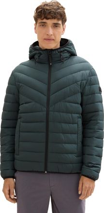 Tom Tailor Herren 1042721 Lightweight Steppjacke mit Kapuze, 10362-Dark Gable Green, L