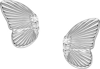 Fossil Ohrringe Für Frauen Sterling Silber, Länge: 6.5mm, Breite: 6.8mm Silber Sterling Silber Ohrringe, JFS00621040