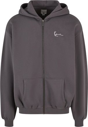 Karl Kani Unisex KM-ZH011-012-06 Chest Signature Essential Zip Hoodie Anthracite, XL
