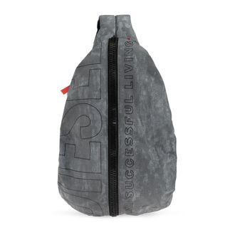 Diesel Homme, Sacs, Gris, Taille: ONE Size Zip-D Sling Bag