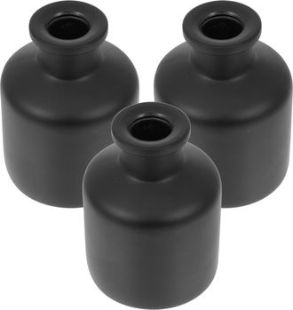 BESPORTBLE 3 St&uuml;ck Duftflaschen 50ml Glas mit Mattschwarzer Oberfl&auml;che Aromatherapie Diffusor f&uuml;r R&auml;ucherst&auml;bchen Wiederverwendbar Sicherer Stand Vielseitig f&uuml;r 