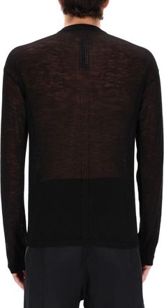 Rick Owens Penta Sheer Pull Sweater - Black