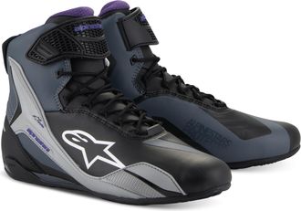 Alpinestars Stella Faster-4 Damen Motorrad Schuhe, schwarz/grau/lila, 9