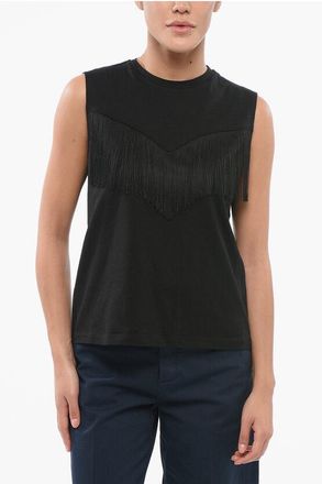 Pinko Cotton Top With Fringes size Xs