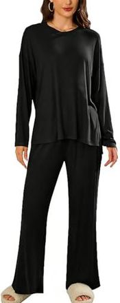 SHEKINI Ensemble Surv&ecirc;tement Femme 2 Pi&egrave;ces Loungewear &Eacute;l&eacute;gant Pyjama Manche Longue Pantalon Tenue D&eacute;contract&eacute; avec poches Hiver Pyjama Outfit Tracksuit Set